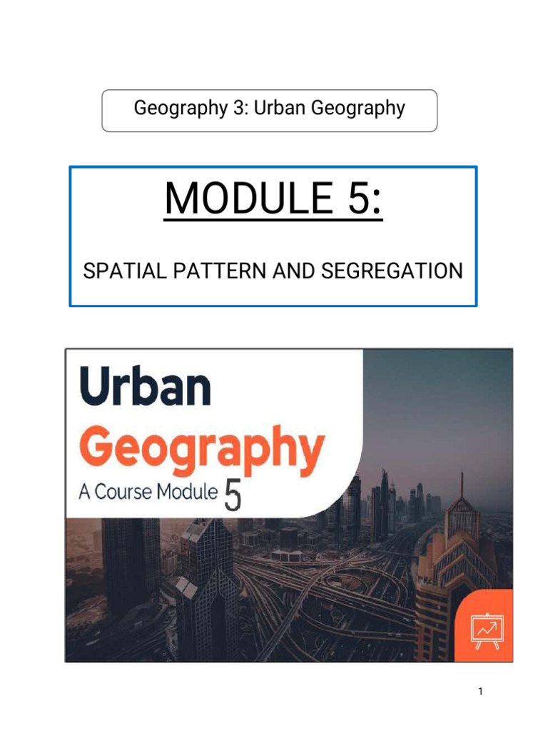Geography 3 Urban Geography Module | PDF | Urban Sprawl | Planning