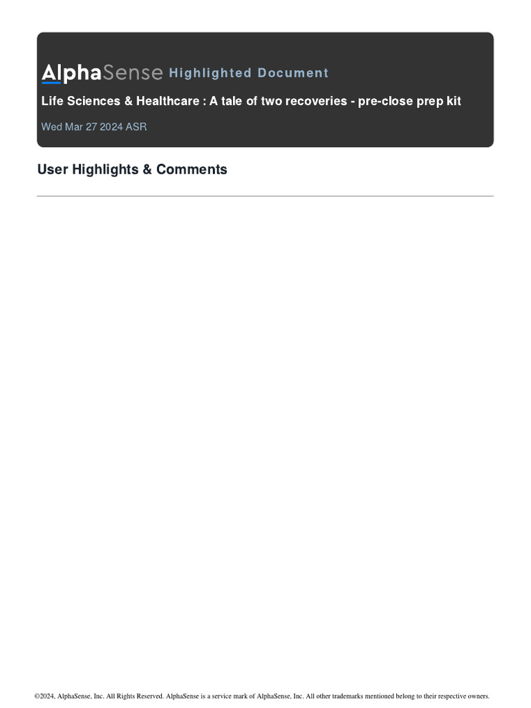 HSBC Research - Life Sciences Healthcare A - 38 Pages | PDF | Business