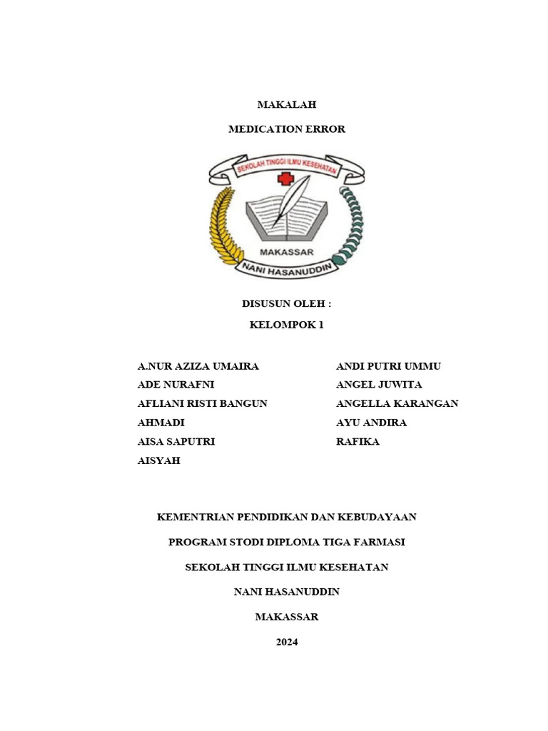Medication Error Kelompok 1-1 | PDF