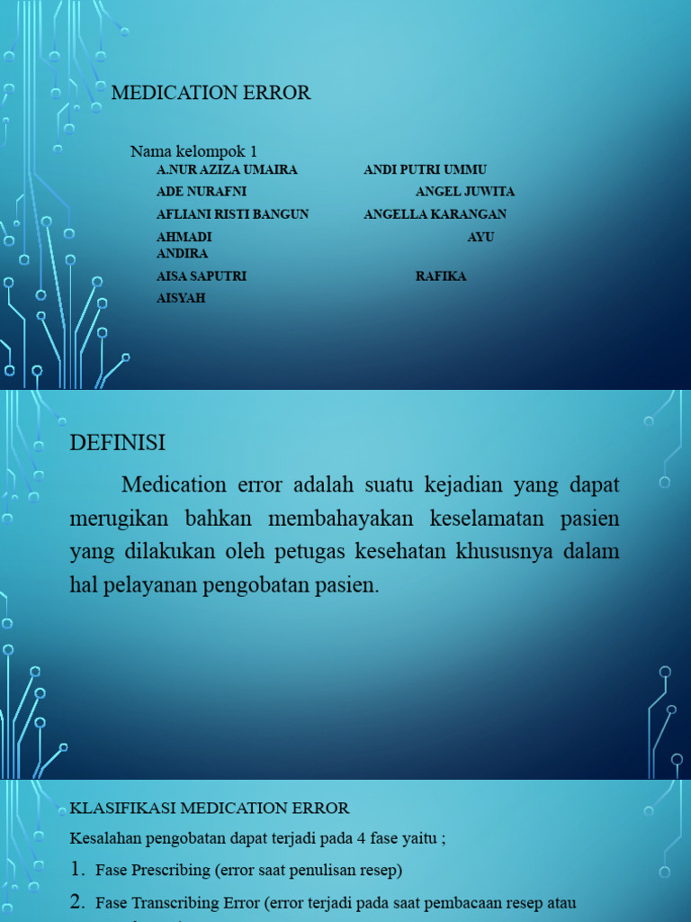 Medication Error | PDF | Pengembangan Diri