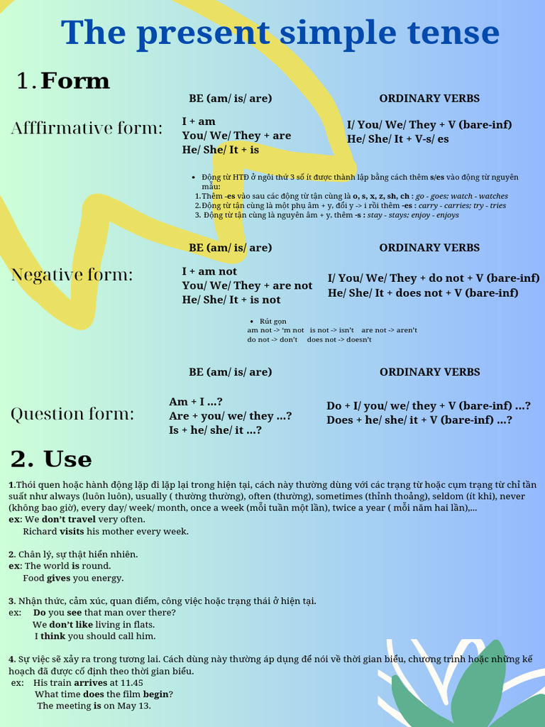 The present simple tense | PDF