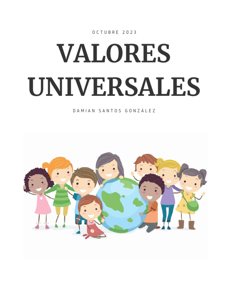 Valores Universales | Descargar gratis PDF | Tolerancia | Moralidad
