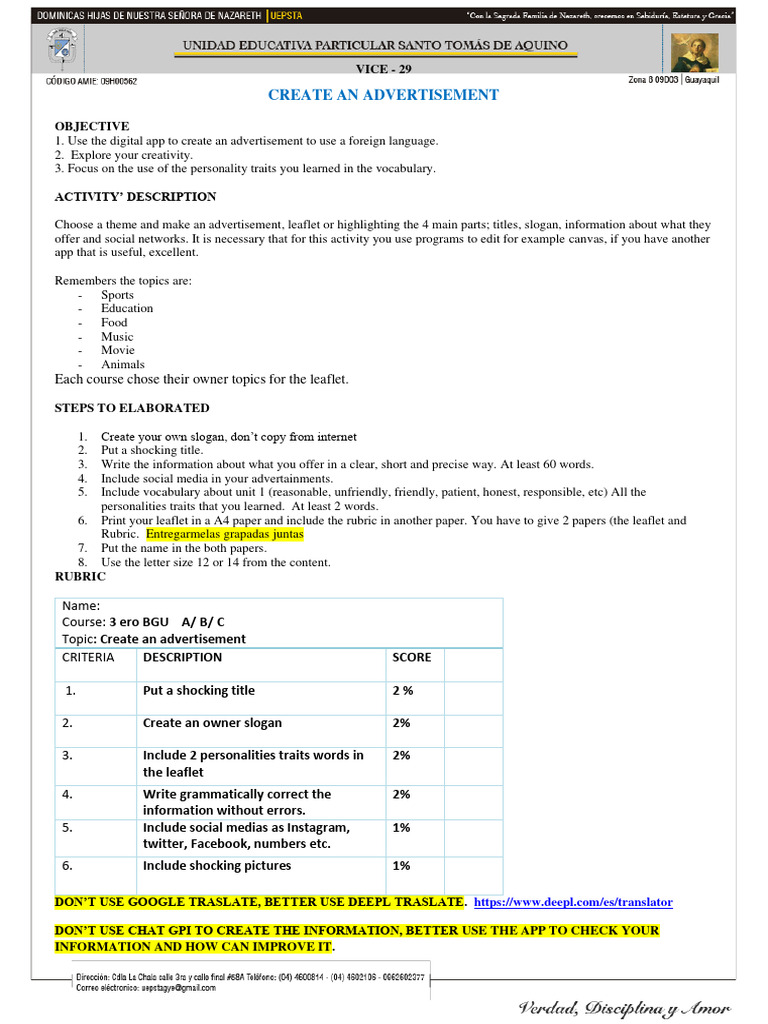 Activity 1. Individual Unit 1 Leaflet | PDF
