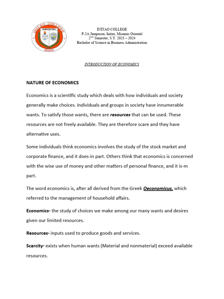 ECONOMICS | PDF | Economics | Factors Of Production