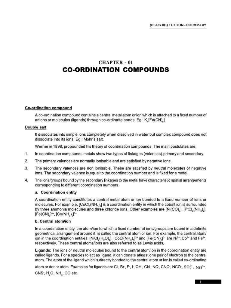 Coordination CompoundsII | PDF