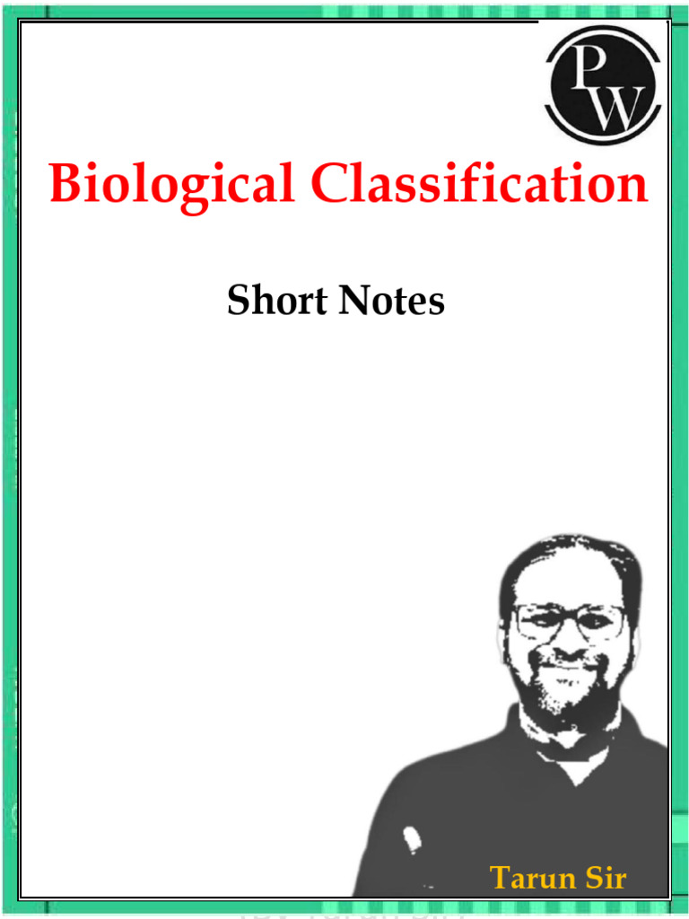 Biological Classification - Short Notes | PDF | Bacteria | Cell (Biology)