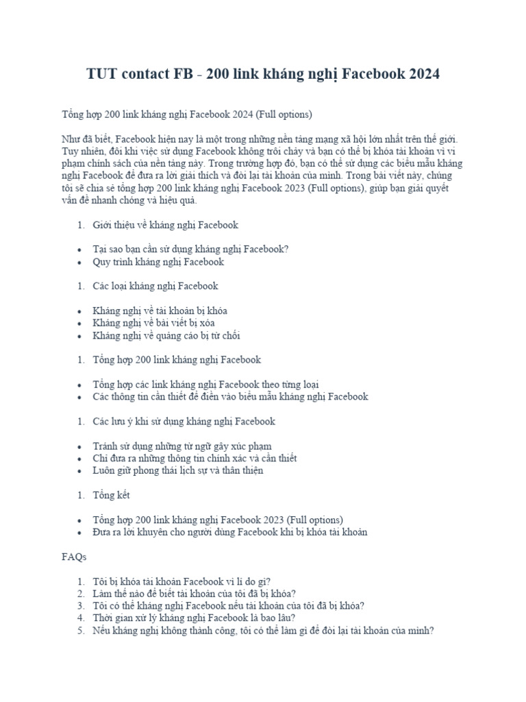 TUT Contact FB | PDF