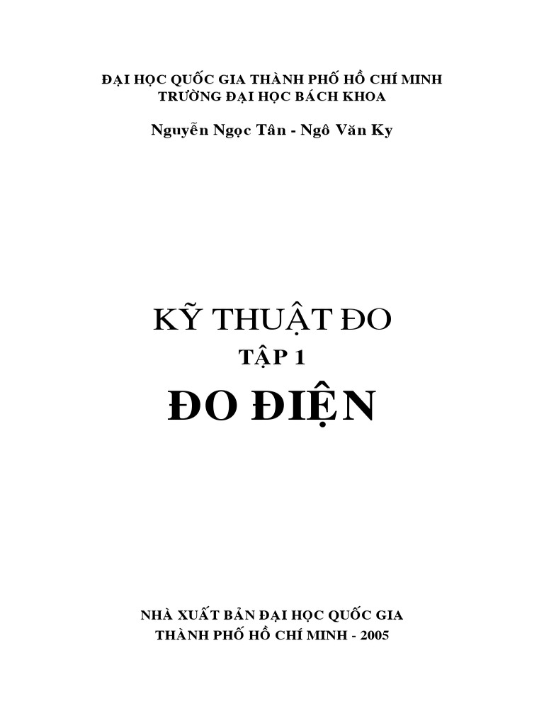 Ky Thuat Do Dien Tap 1 C1-C5 Nguyen Ngoc Tan-Ngo Van Ky | PDF