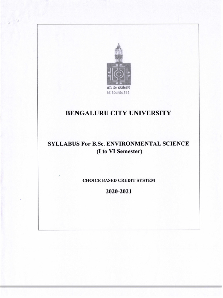 B.sc Environmental Science | PDF | Environmental Science | Bachelor Of ...