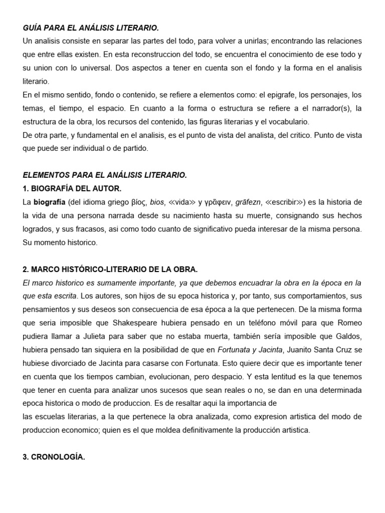 GUÍA PARA EL ANÁLISIS LITERARIO | Descargar gratis PDF | Narración ...