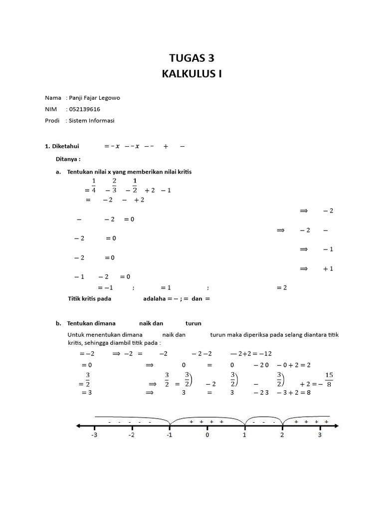 Analisis Fungsi dan Titik Kritis Kalkulus | PDF