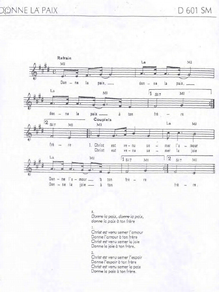 Donne La Paix D601SM | PDF