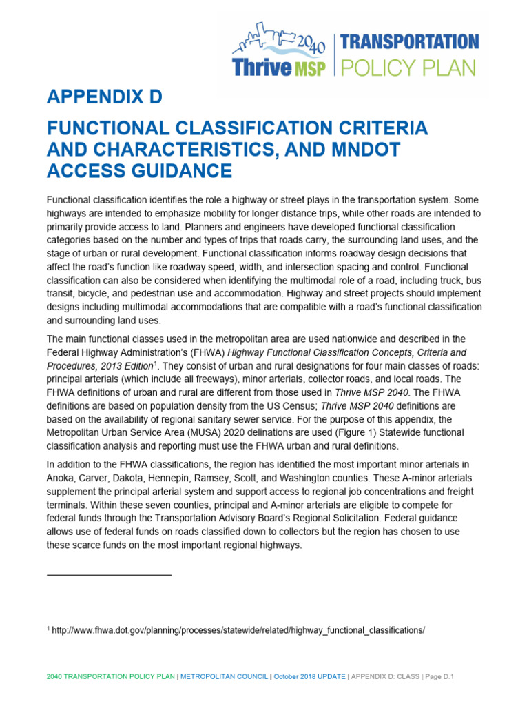Appendix D Functional Classification | PDF | Traffic | Controlled ... Appendix D Functional Classification | PDF | Traffic | Controlled ...