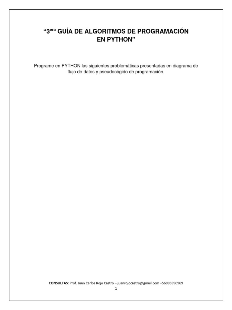3era Guía de diseño de ALGORITMOS Y PROGRAMACIÓN - 2024 | PDF | Algoritmos | Lenguaje de ...