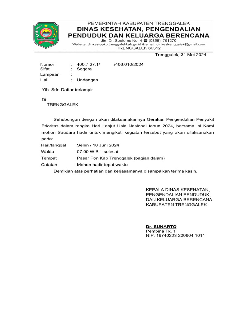 Surat Undangan Halun | PDF