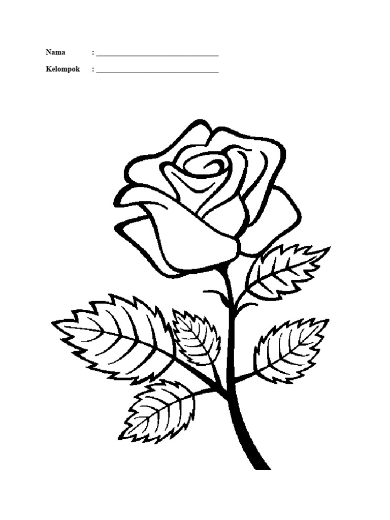 Sketsa dan Mewarnai Bunga Mawar | PDF | Pengembangan Diri