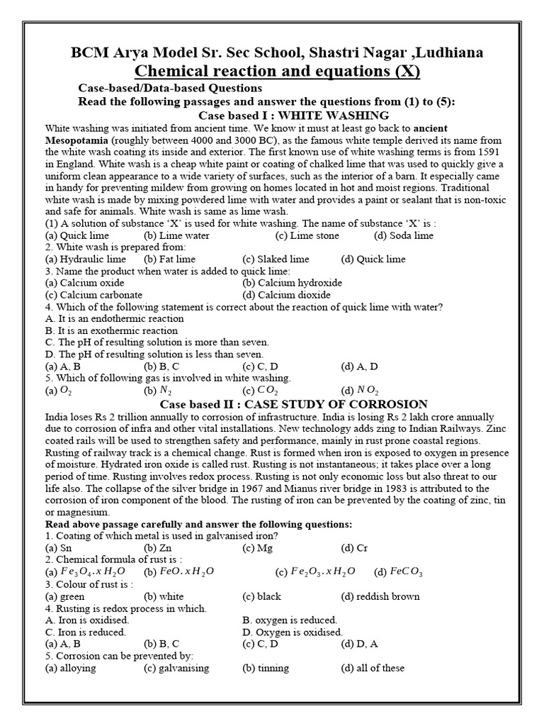 444 c 1885 Chemical Reaction and Equations | Download Free PDF | Rust | Silver