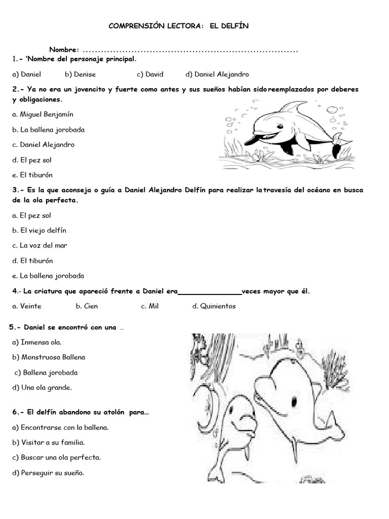 Comprension Lectora El Delfín | PDF