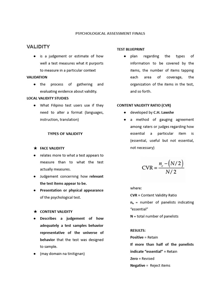VALIDITY & UTILITY | PDF | Validity (Statistics) | Factor Analysis