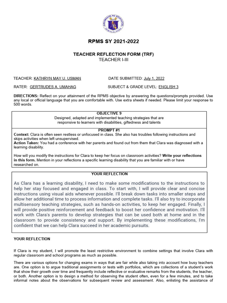 RPMS Mov Obj 9 | Download Free PDF | Learning | Euclidean Geometry