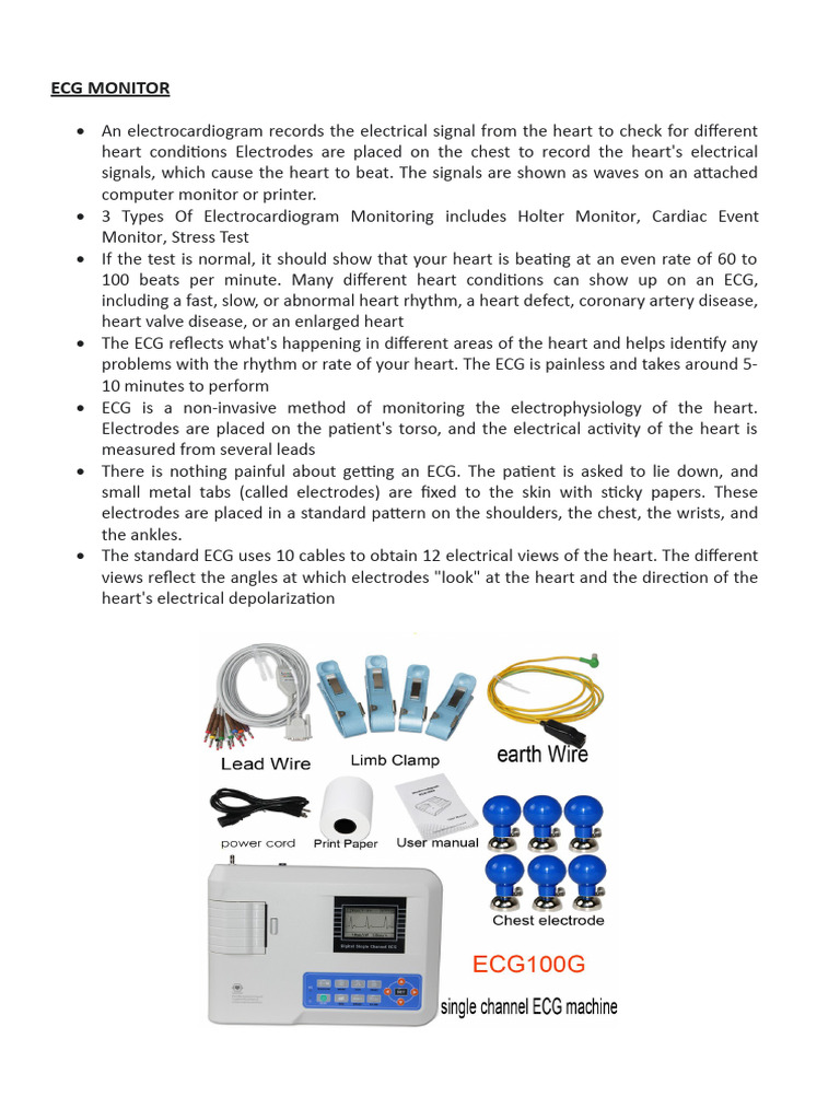 MHA Medical Equipment Notes | PDF | Endoscopy | Electrocardiography