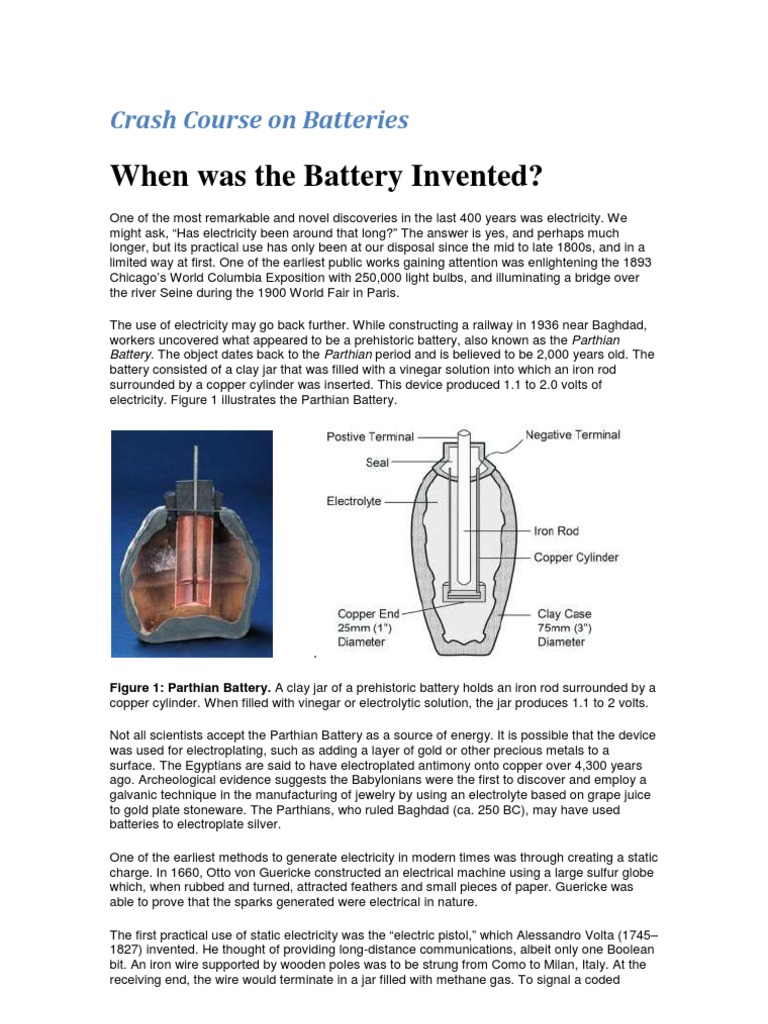 Crash Course On Batteries | Download Free PDF | Lithium Ion Battery ...
