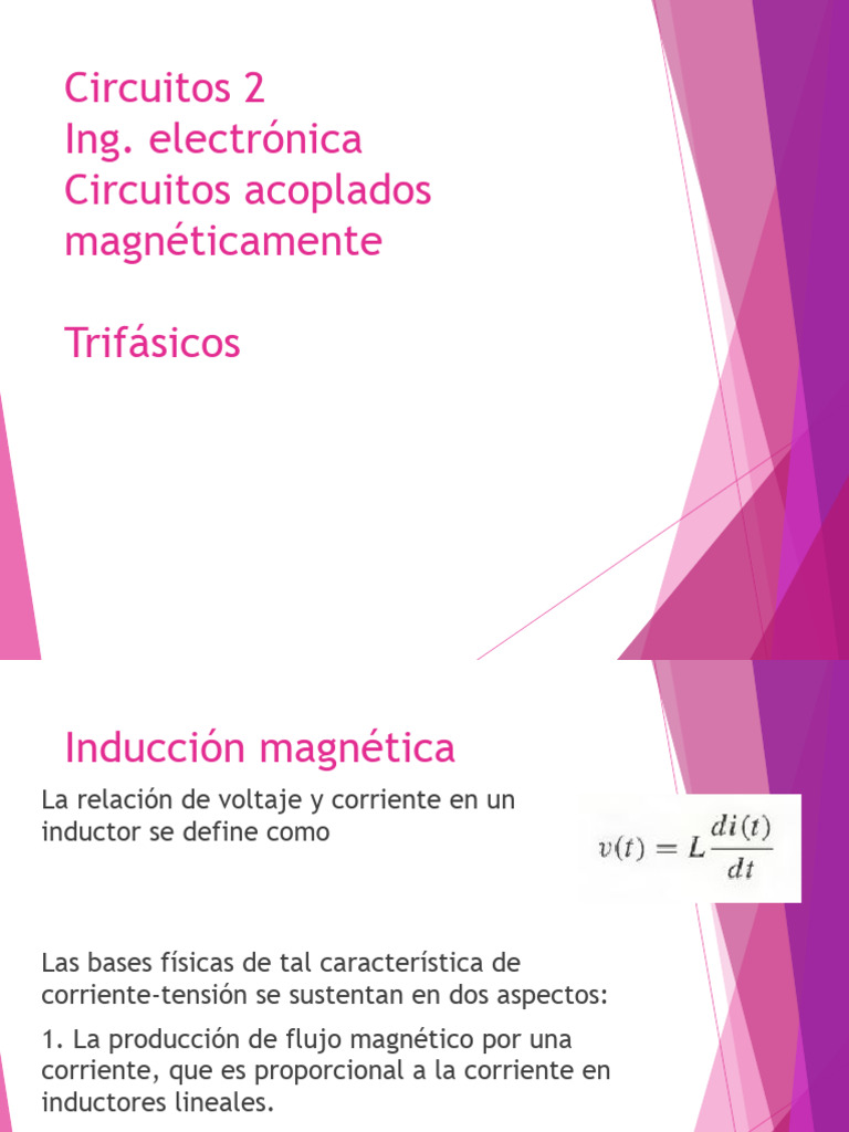 U4 y 5 Inductores y Trifásicos | Descargar gratis PDF | Inductor | Corriente eléctrica