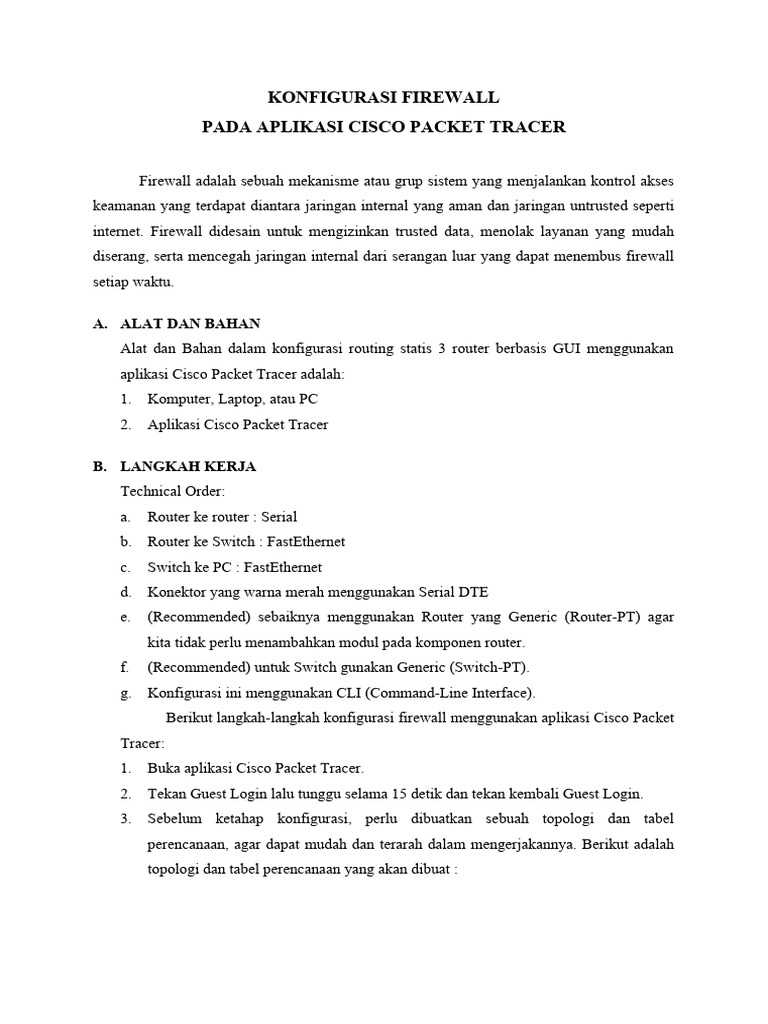 Konfigurasi Firewall | PDF
