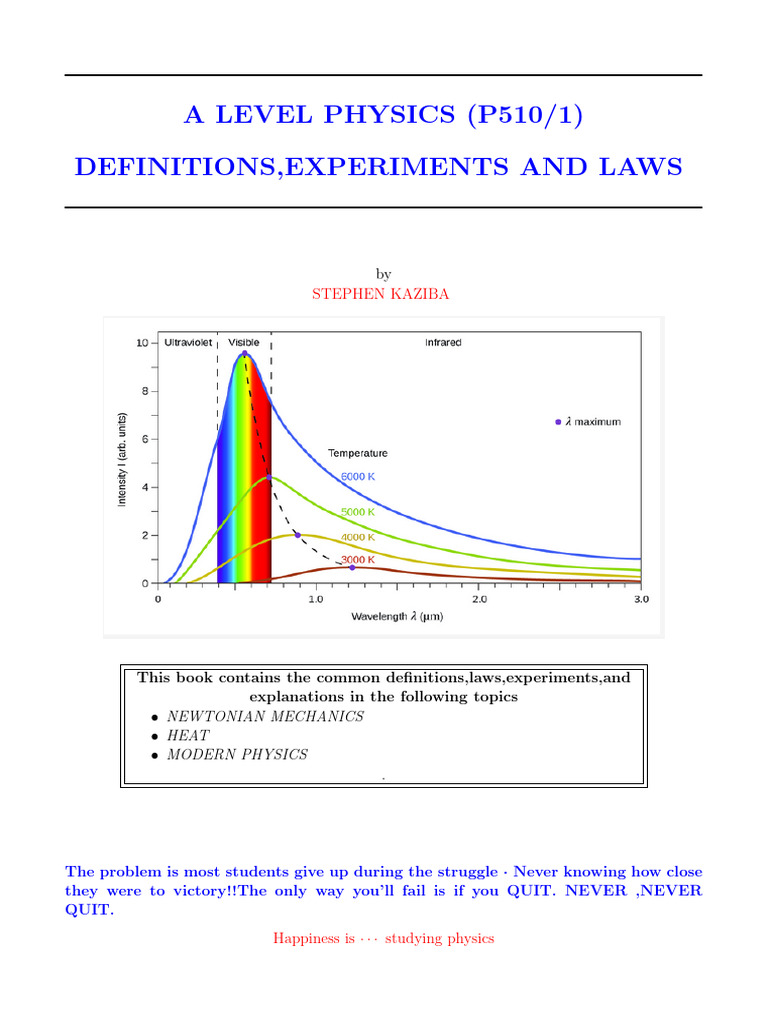 A Level Physics Definitions (Paper One) by | PDF | Force | Radioactive Decay