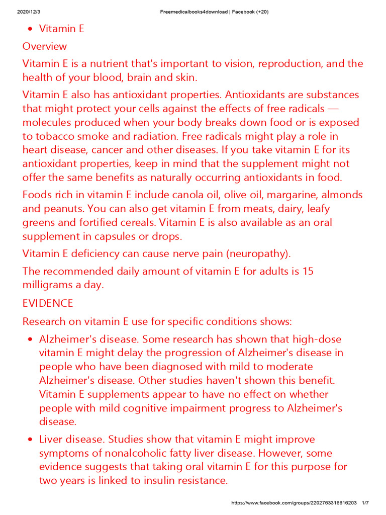 Vitamin E What do You Need to Know | PDF | Vitamin E | Vitamin