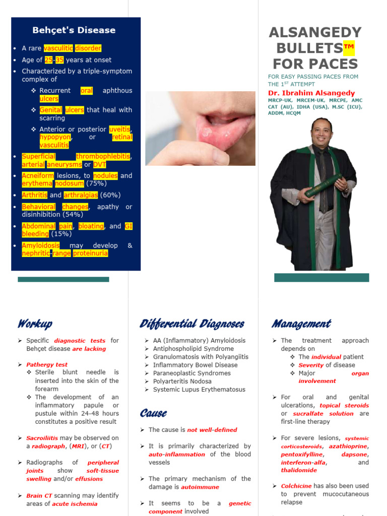 ALSANGEDY BULLETS FOR PACES Behcet Disease | PDF | Medical Specialties ...
