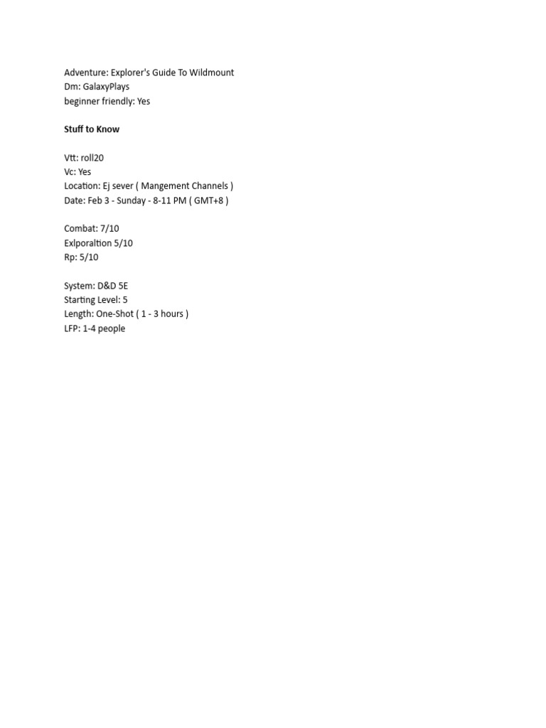 LFP Adventure Explorer's Guide To Wildmount | PDF