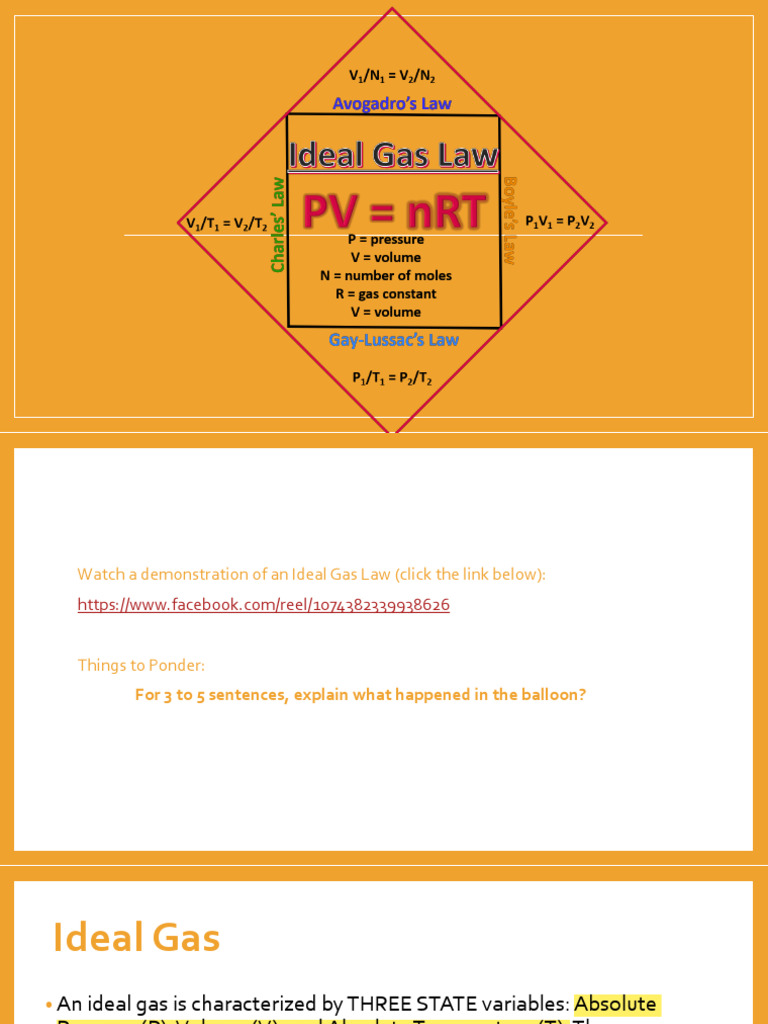 Ideal-Gas | PDF | Gases | Mechanics