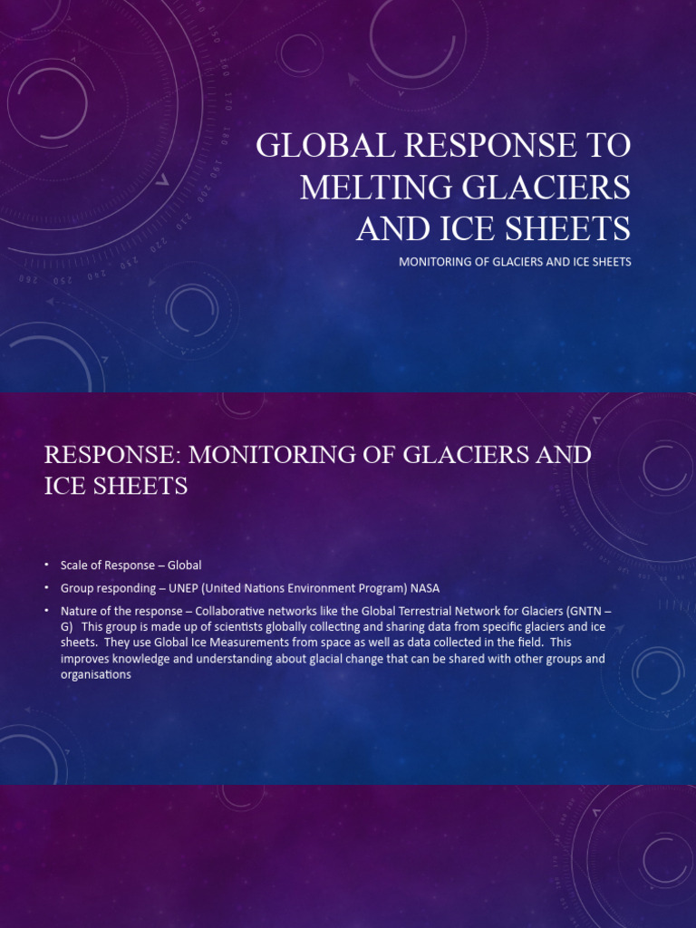 Global Response To Melting Glaciers and Ice Sheets | PDF | Glacier | Oceans
