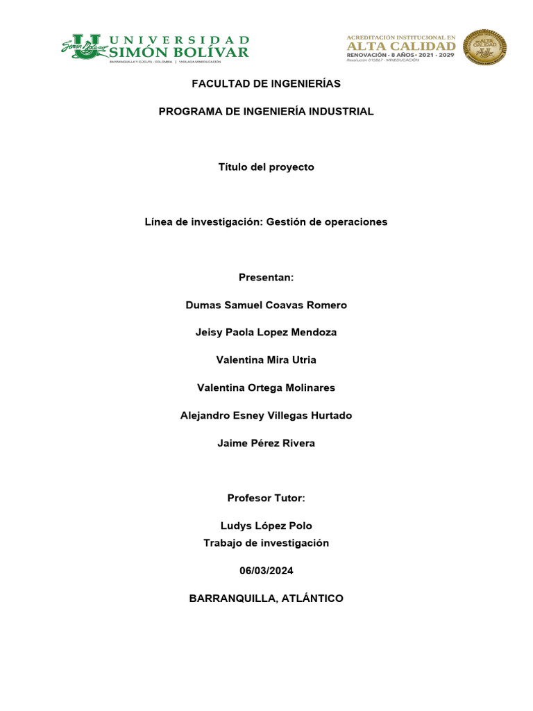 Proyecto Final | PDF | Logística | Uso eficiente de energía