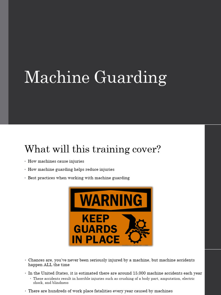 Machine+Guarding+Training | Download Free PDF | Machines | Manufactured ...
