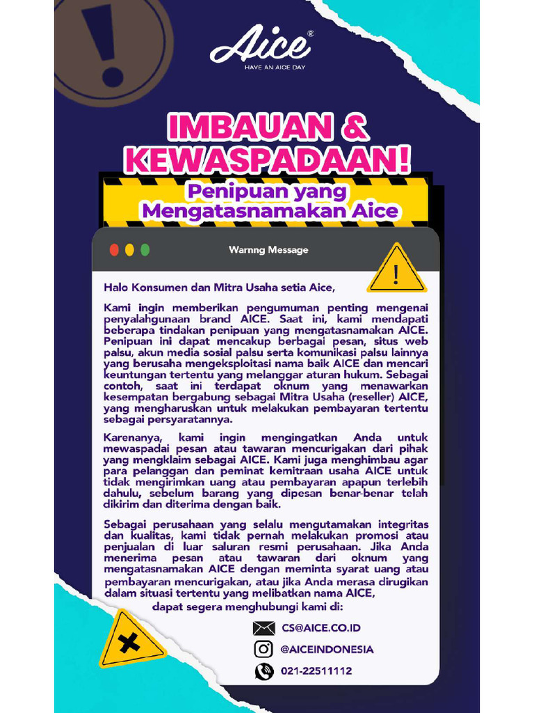 Imbauan Dan Kewaspadaan Penipuan | PDF