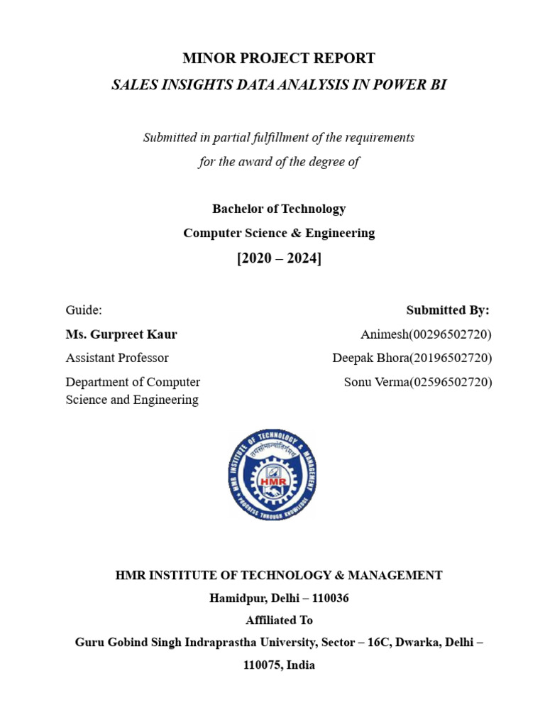 Sida in Power Bi Minor Project Report | PDF | Data Analysis | Statistics