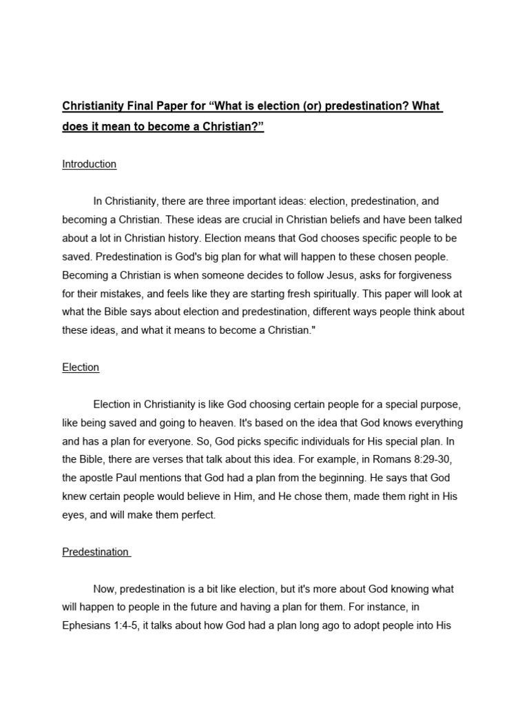 Christianity | PDF | Predestination | Jesus
