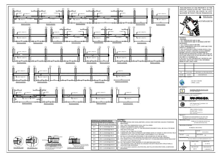 155A_GYM_TERRACE FLOOR BEAM DETAIL (4) | PDF | Structural Engineering