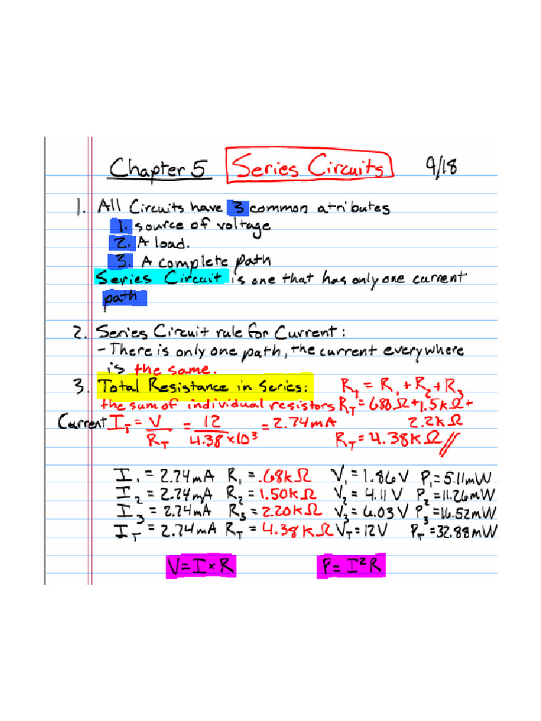 A Sample of Student Class Notes | PDF