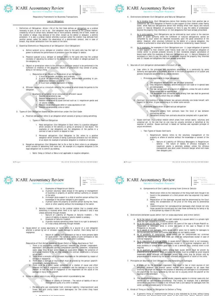 oblicon | Download Free PDF | Tort | Law Of Obligations
