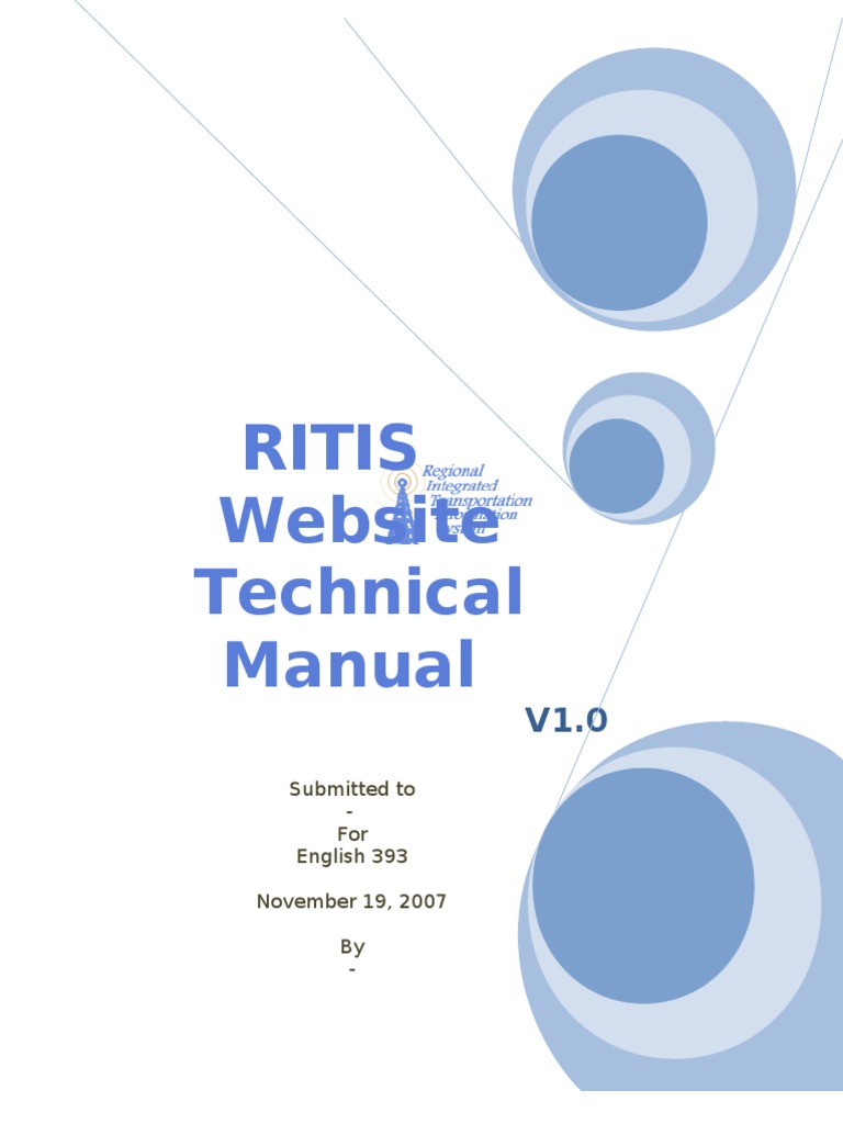RITIS Website User Manual V1.0 | PDF | Icon (Computing) | Password