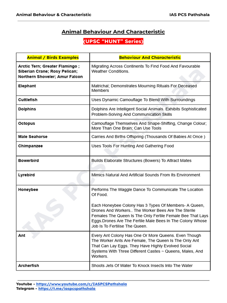 Environment - Animal Behaviour, Endemic and Invasive Species | PDF ...