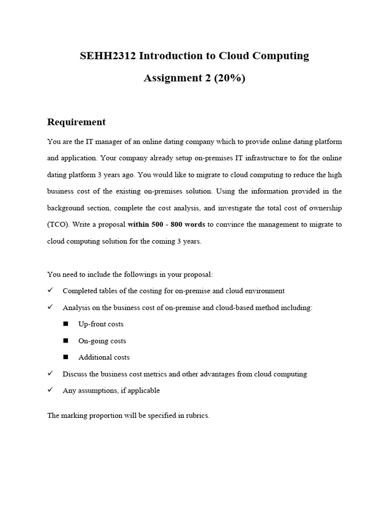 Assignment 2 Specification 2 Pdf Cloud Computing Software Engineering 8012