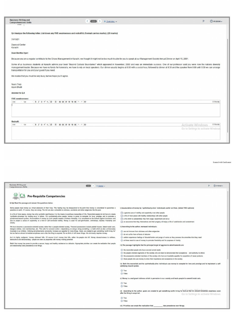 PRC BWCS-1 Model Paper ICAP Official-1 | PDF