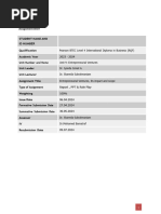 BTEC Learner Assessment Submission and Declaration | PDF