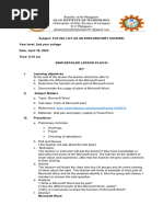Lesson Plan | PDF | Microsoft Word | Window (Computing)