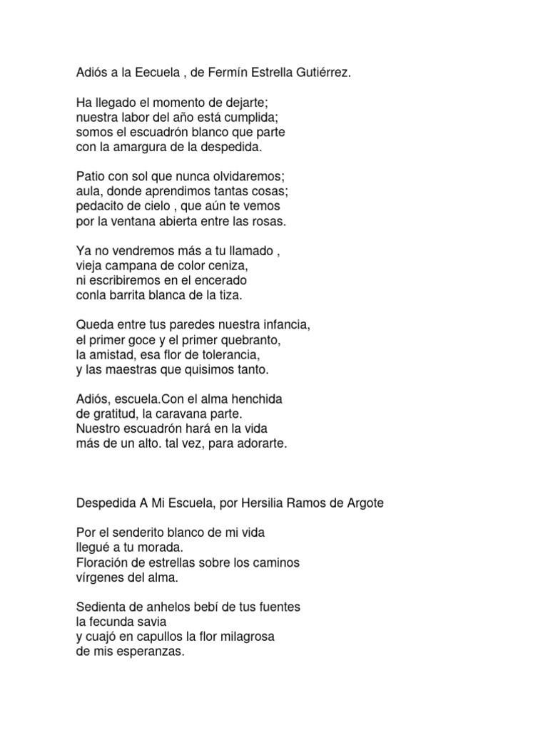 Poesías fin de curso_ | Descargar gratis PDF | Amor | Escuelas