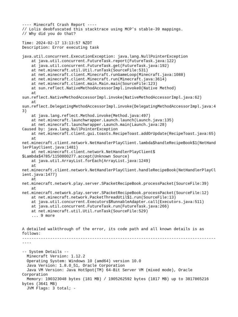 Crash 2024 02 17 - 13.13.57 Client | PDF | Java Virtual Machine | Java ...